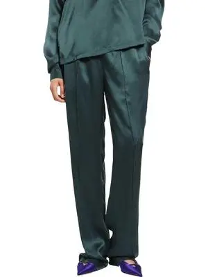 TOM FORD Silk Satin Pajama Pants - Green