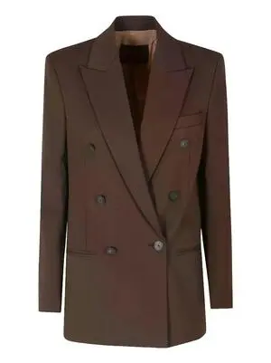 DONDUP Double-breasted Peak-lapel Blazer - Brown