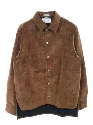 Dior Cactus Jack' Embroidered Velvet Shirt Jacket - Brown