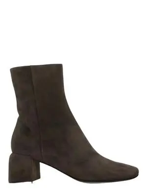 SERGIO ROSSI Suede Block-heel Ankle Boots - Brown