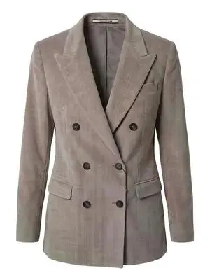 Tagliatore Double-breasted Corduroy Blazer - Brown