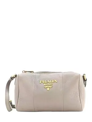 Prada Vitello Phenix Mini Crossbody Bag - Grey