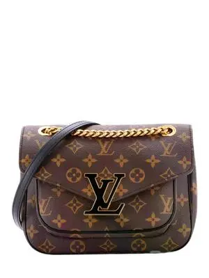 LOUIS VUITTON Louis Vuitton Passy Monogram Canvas Crossbody Bag Brown