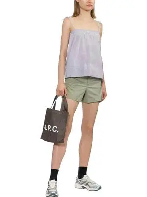 A.p.c. Logo Print Tote Bag - Silver