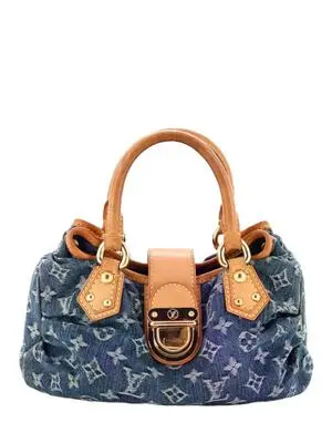 LOUIS VUITTON Monogram Denim Satchel - Blue