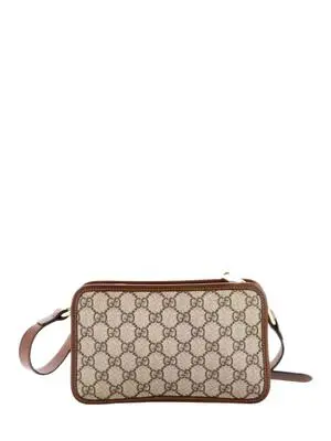 Gucci Gg Coated Canvas Mini Camera Bag - Brown