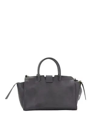 Saint Laurent Saint Laurent Monogram Cabas Downtown Leather Baby Satchel Metallic
