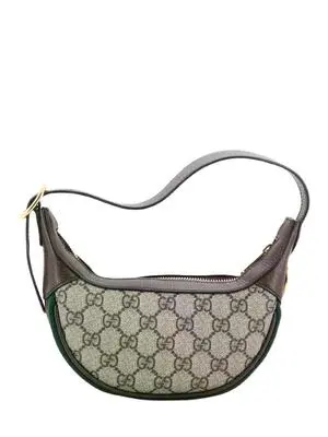 Gucci Ophidia Gg Coated Canvas Mini Hobo Bag - Brown