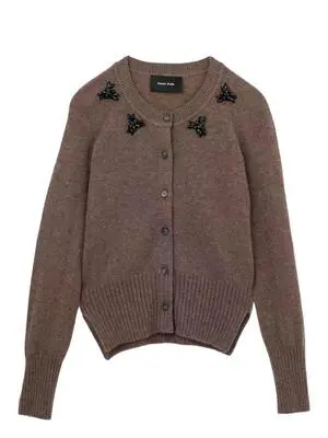 Simone Rocha Embellished Cardigan - Brown
