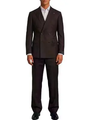 Tagliatore New York Double-breasted Suit - Brown