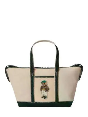 Polo Ralph Lauren Embroidered Bear Tote Bag - Neutrals