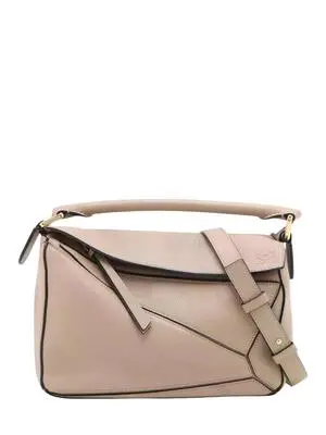 Loewe Loewe Small Calfskin Puzzle Satchel Neutrals