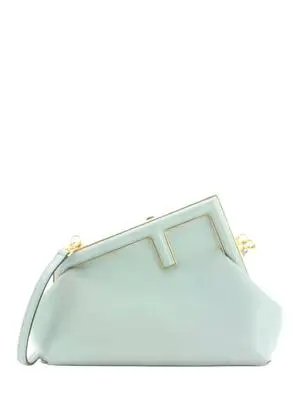 Fendi Fendi First Bag Leather Small Clutch Bag Green