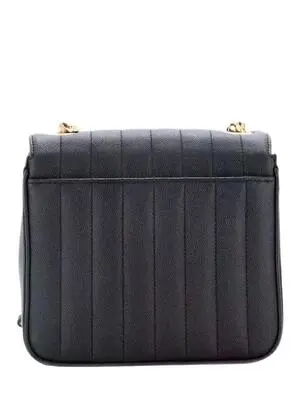 Saint Laurent Vicky Vertical Quilted Grainy Leather Medium Crossbody Bag - Black