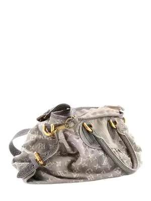 LOUIS VUITTON Louis Vuitton Monogram Denim Satchel Grey