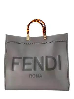 Fendi Sunshine Shopper Large Tote Bag - Green