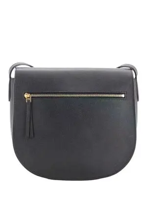 Celine Trotteur Grainy Leather Medium Crossbody Bag - Black