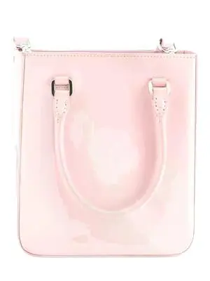 Prada Brushed Leather Convertible Tote Small Crossbody Bag - Pink