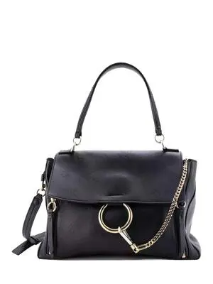 Chloé Faye Day Bag Leather Small Satchel - Black