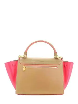 Celine Celine Trapeze Bag Leather Small Satchel Brown