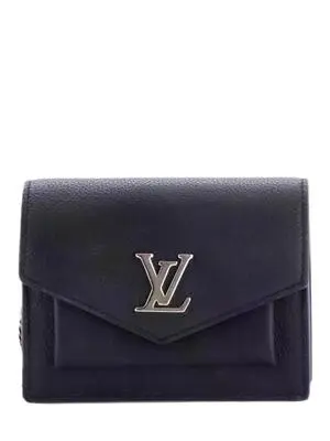 LOUIS VUITTON Louis Vuitton Mylockme Chain Pochette Leather Mini Shoulder Bag Black