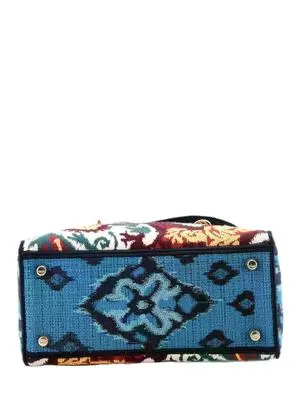 Dior Christian Dior Lady D-Lite Bag Embroidered Canvas Medium Satchel Multicolour