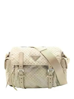 Prada Re-nylon Studded Shoulder Bag - Neutrals