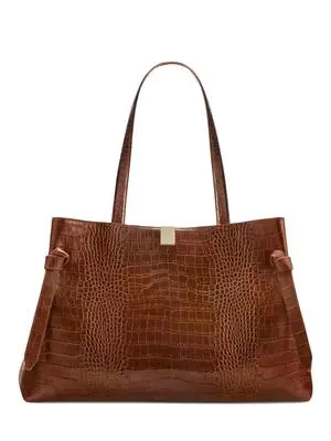 Yuzefi Gyoza Leather Tote Bag - Brown