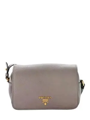 Prada Vitello Phenix Small Crossbody Bag - Grey