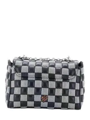 LOUIS VUITTON Louis Vuitton Twist Handbag Damier Quilted Calf Leather BB Crossbody Bag Black