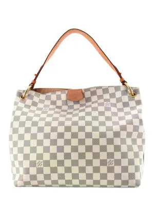 LOUIS VUITTON Damier Pm Hobo Bag - White