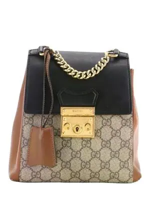 GUCCI Gucci Padlock GG Coated Canvas And Leather Mini Backpack