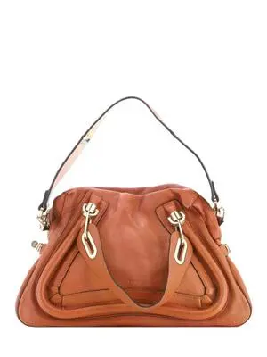 Chloé Paraty Top Handle Leather Satchel - Brown
