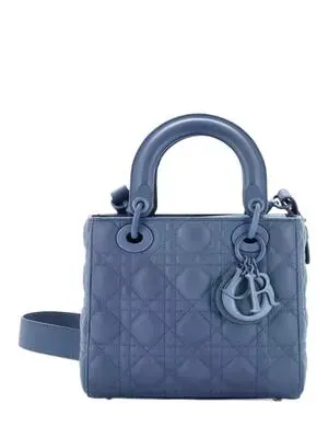 Dior Lady Bag Cannage Quilt Calfskin Shoulder Bag - Blue