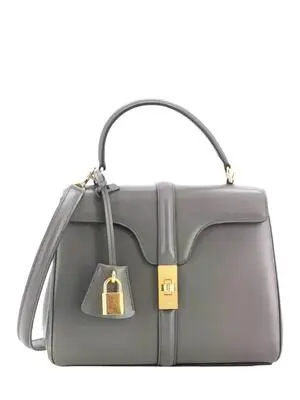Celine 16 Top Handle Bag Smooth Calfskin Small Satchel - Grey
