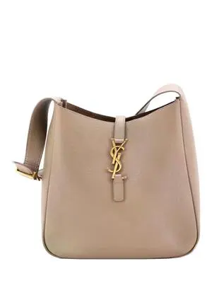 Saint Laurent Le 5 A 7 Supple Leather Hobo Bag - Brown