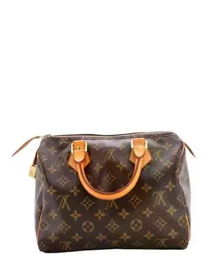LOUIS VUITTON Speedy 25 Monogram Canvas Satchel - Brown