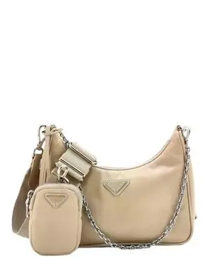 Prada Re-edition 2005 Shoulder Bag Tessuto Small Crossbody Bag - Neutrals