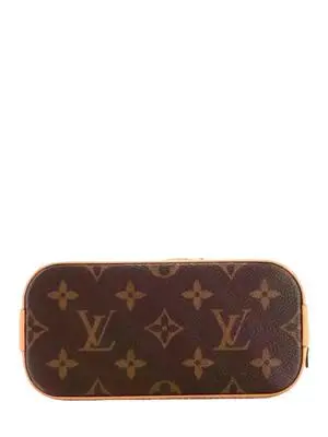 LOUIS VUITTON Louis Vuitton Alma Monogram Canvas Nano Satchel Brown