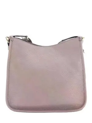 Prada Leather Medium Hobo Bag With Logo Strap - Grey