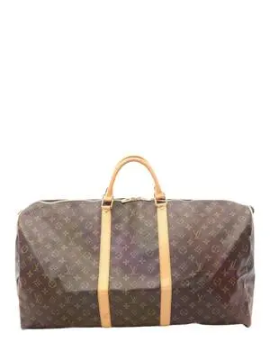 LOUIS VUITTON 2002 Monogram Keepall 60 Duffle Bag - Brown