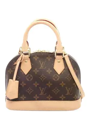 LOUIS VUITTON Monogram Canvas Bb Alma Handbag - Brown