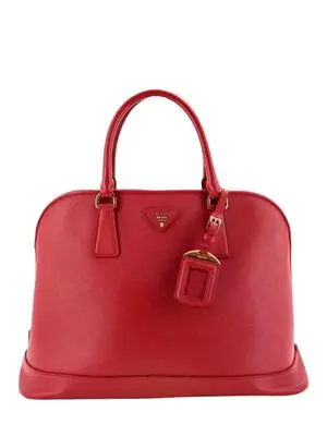 Prada Saffiano Leather Tote Bag - Red