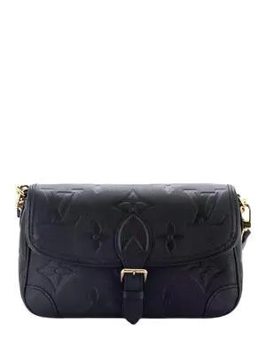 LOUIS VUITTON Diane Nm Monogram Empreinte Giant Shoulder Bag - Black