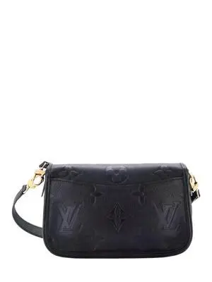 LOUIS VUITTON Diane Nm Handbag Monogram Empreinte Giant Shoulder Bag - Black
