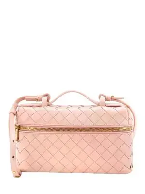 Bottega Veneta Bottega Veneta Intrecciato Leather Vanity Case Crossbody Bag Pink