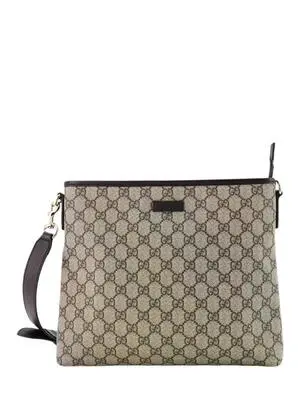 Gucci Gg Coated Canvas Medium Messenger Bag - Brown