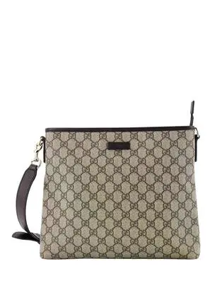 Gucci Gg Coated Canvas Messenger Bag - Brown