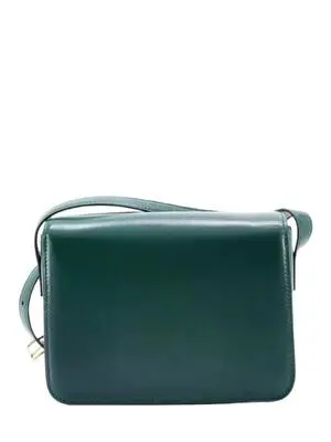 Celine Cuir Triomphe Leather Teen Shoulder Bag - Green