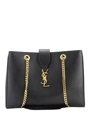 Saint Laurent Monogram Shopper Large Tote Bag - Black